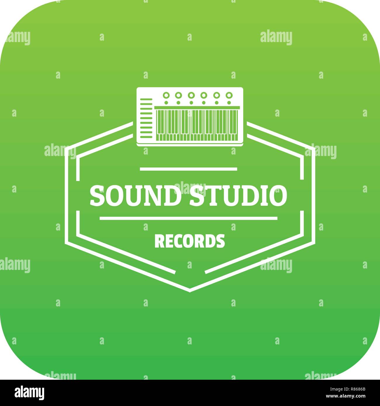 Sound studio icon green vector Stock Vector Image & Art - Alamy