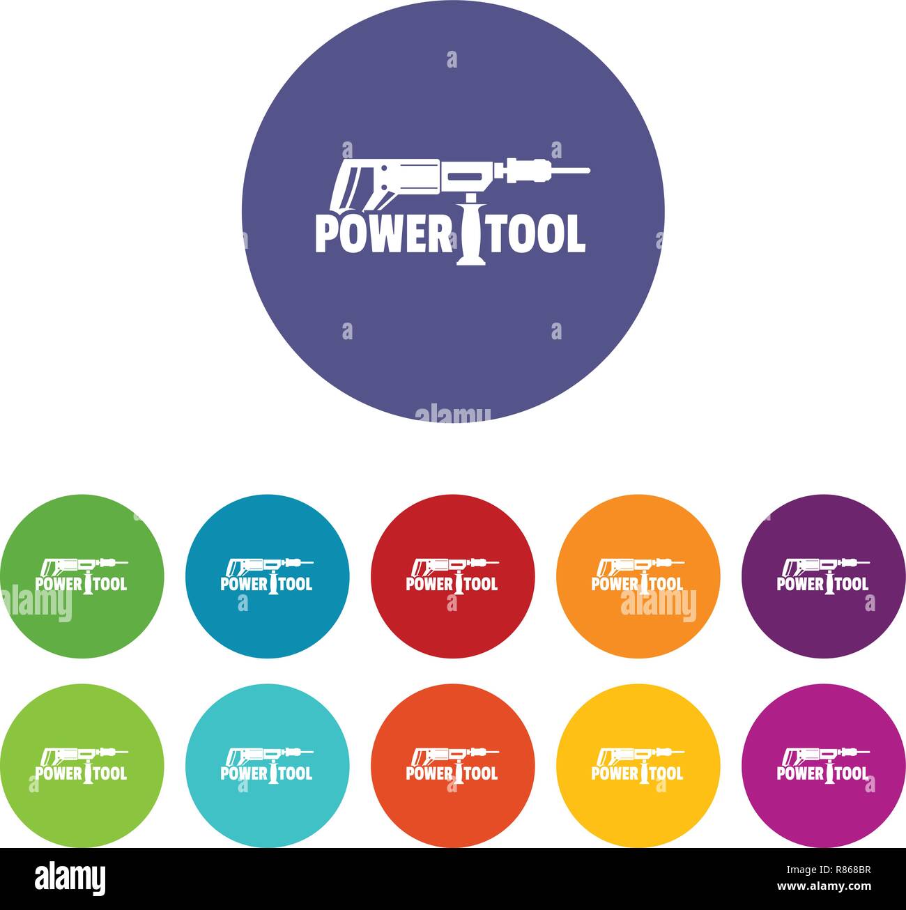 Power tool drill icons set vector color Stock Vector Image & Art - Alamy
