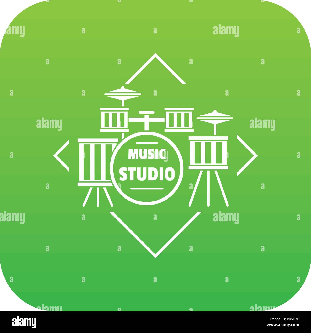 Instrument studio icon green vector Stock Vector Image & Art - Alamy