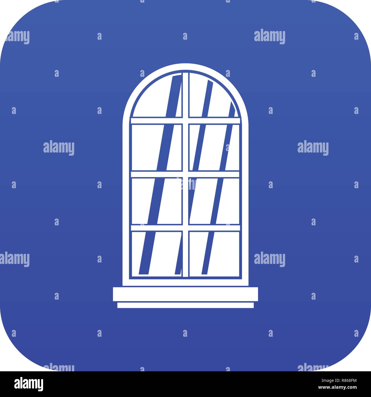 White window frame icon digital blue Stock Vector Image & Art - Alamy