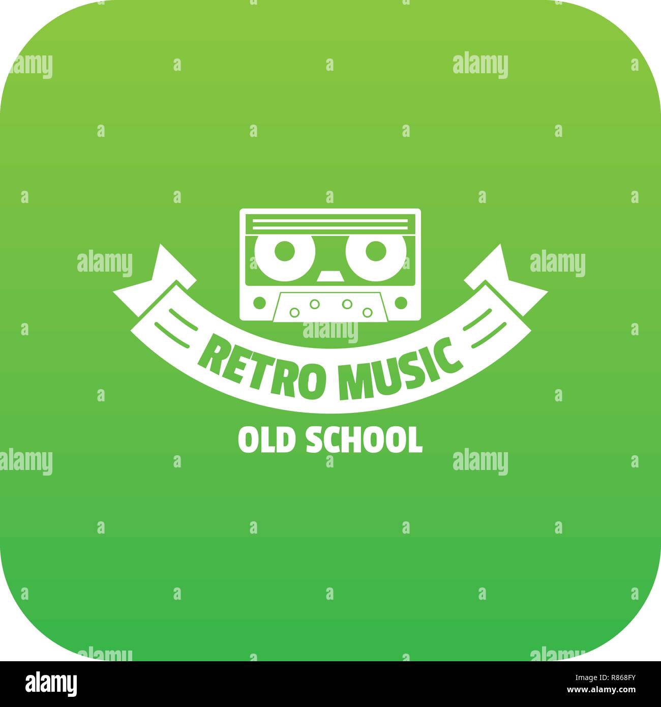 Radio retro music icon green vector Stock Vector Image & Art - Alamy