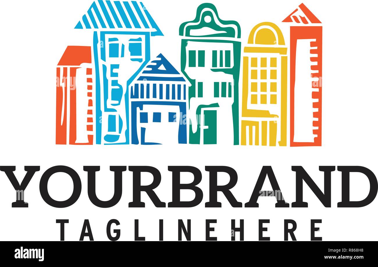 City Town Logo Template Design Stock Vector Image & Art - Alamy