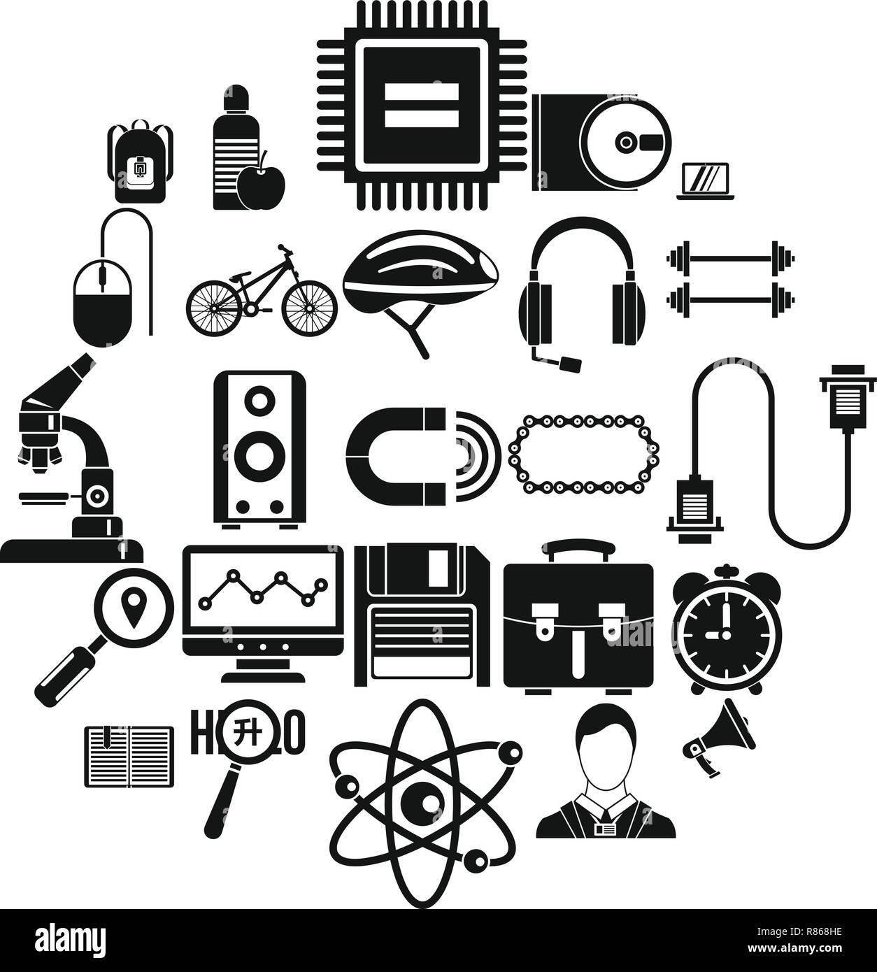 Load icons set, simple style Stock Vector Image & Art - Alamy