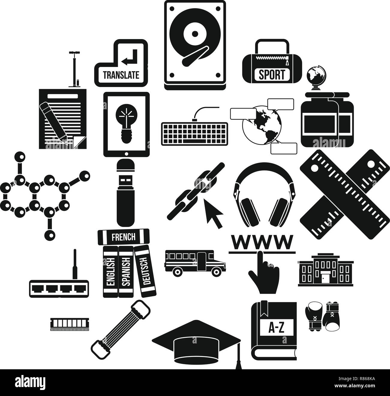Theory icons set, simple style Stock Vector Image & Art - Alamy