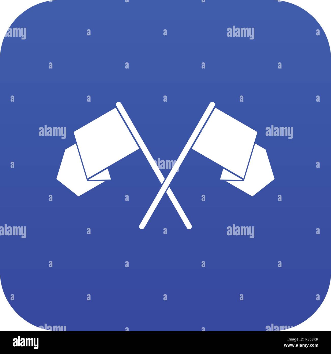 Crossed flags icon digital blue Stock Vector Image & Art - Alamy
