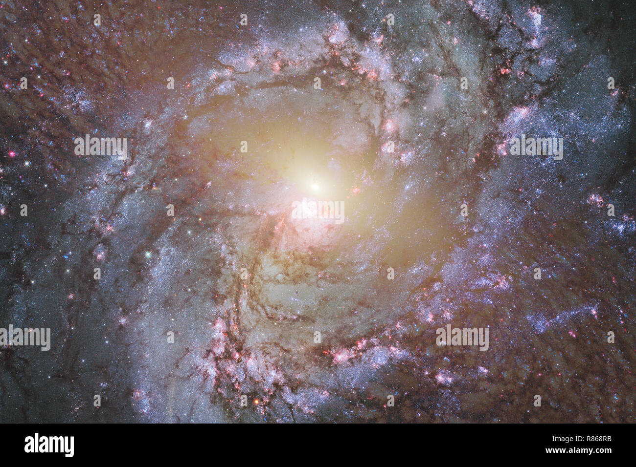 Universe scene with stars and galaxies in deep space showing the beauty ...