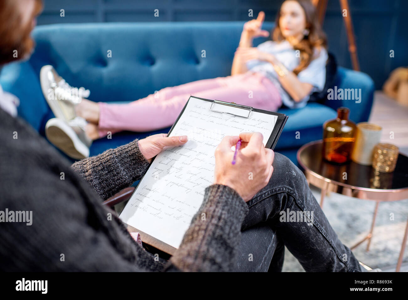 Sad man writing hi-res stock photography and images - Alamy