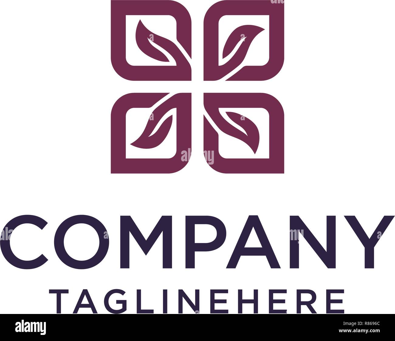 square leaf logo vector concept Stock Vector Image & Art - Alamy