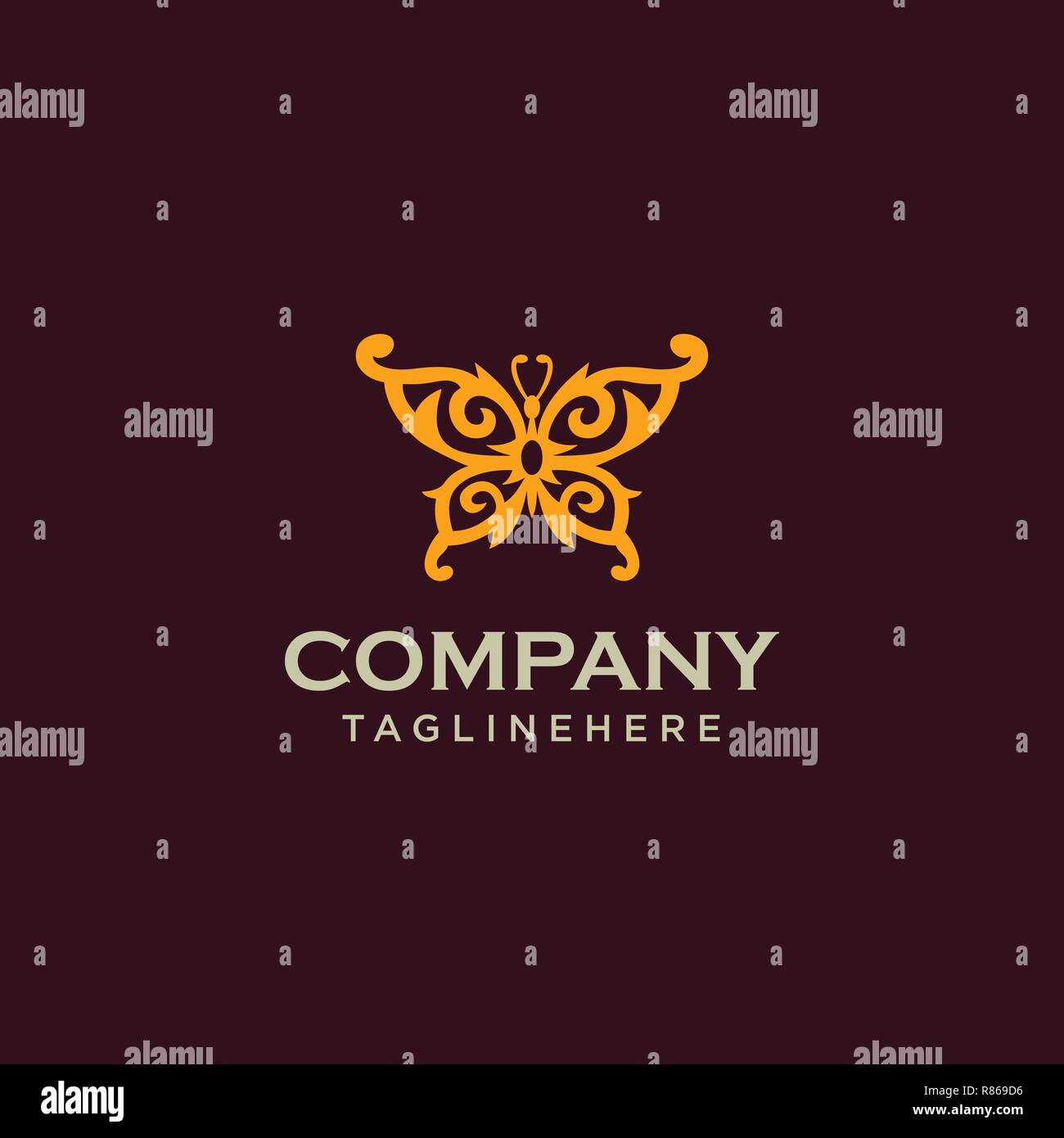 Butterfly Logo Design Template Stock Vector Image & Art - Alamy