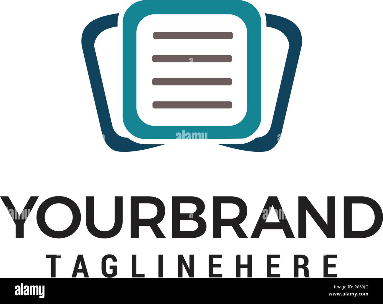 Icon for business document management services Logo template vector ...