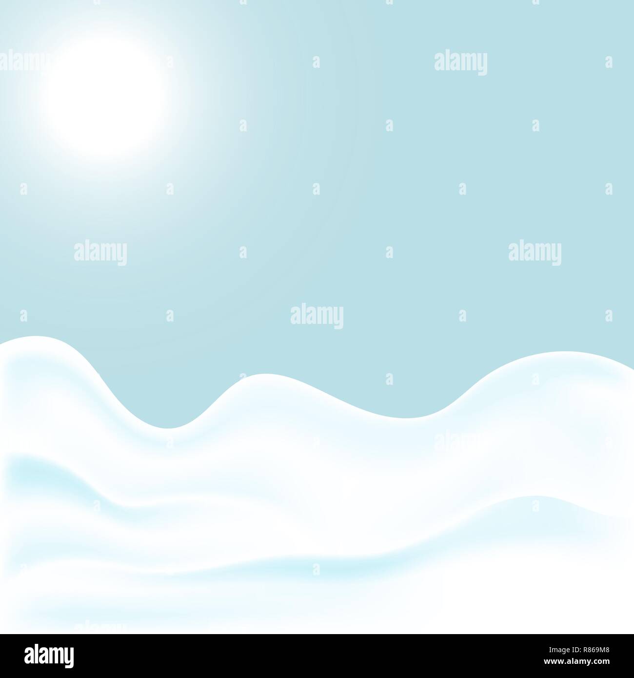 Realistic snowdrift isolated. Vector illustration with snow hills ...