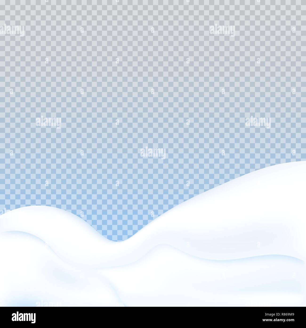 Realistic snowdrift isolated on transparent background. Snowy landscape ...