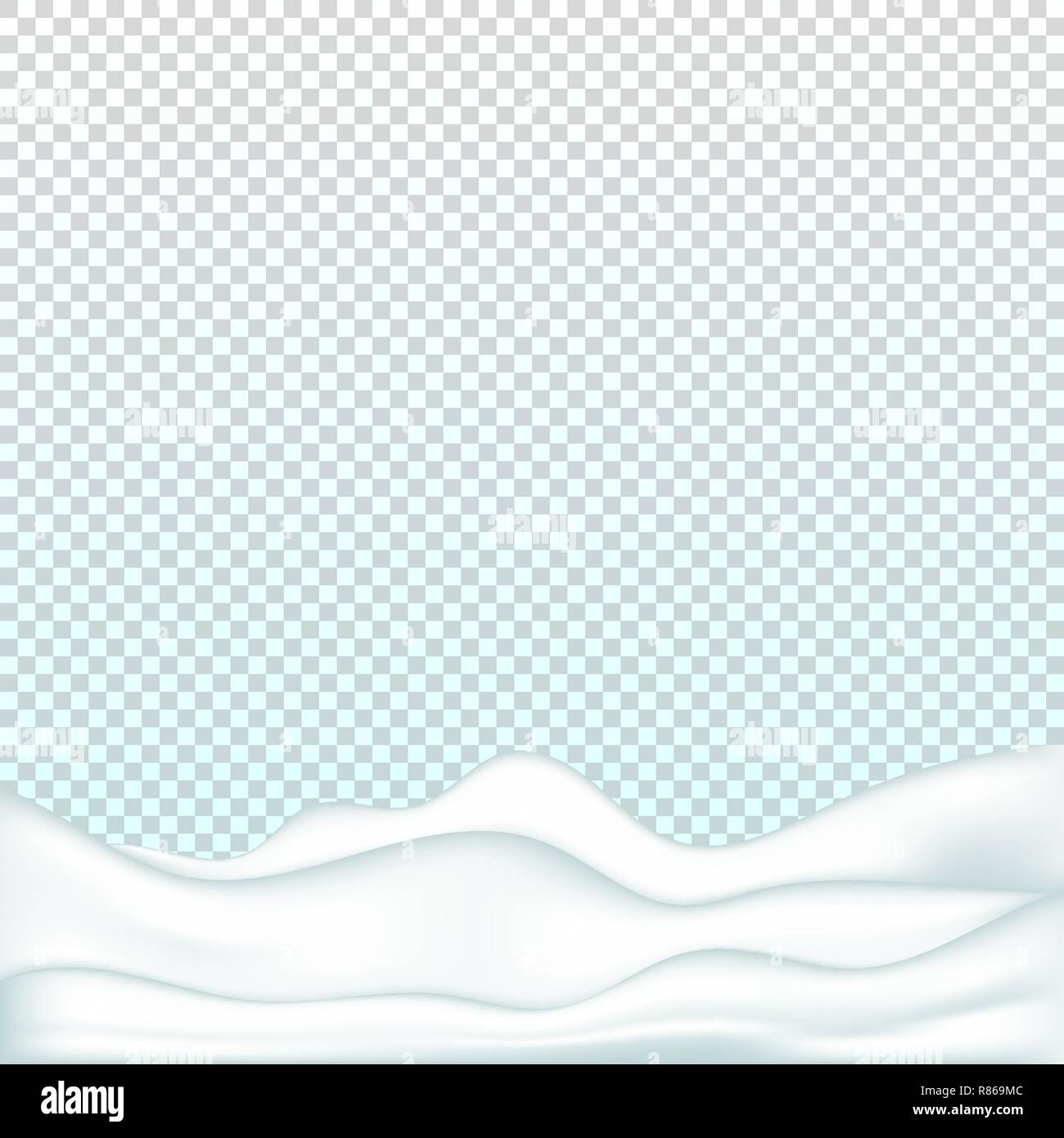 Realistic snowdrift isolated on transparent background. Snowy landscape ...