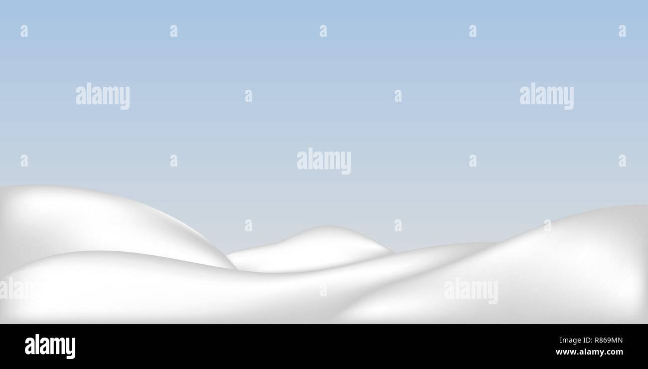 Realistic snowdrift isolated. Vector illustration with snow hills ...