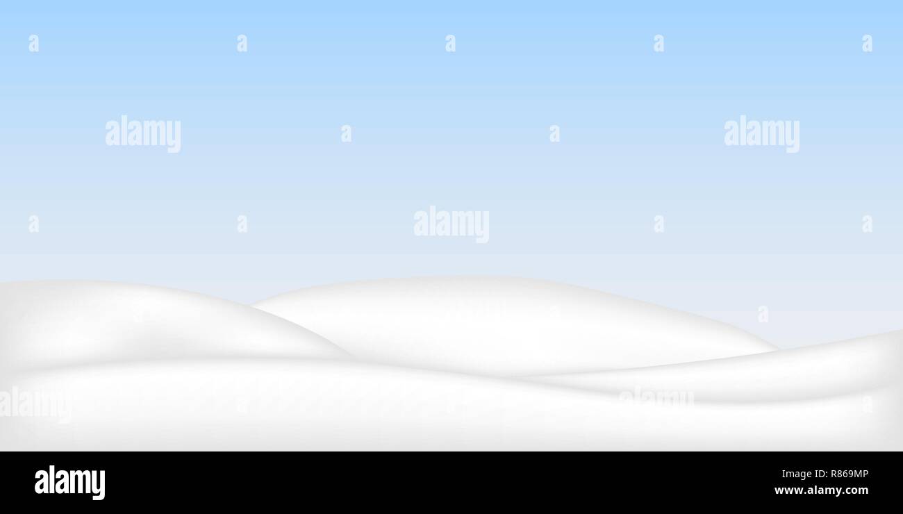 Realistic snowdrift isolated. Vector illustration with snow hills ...