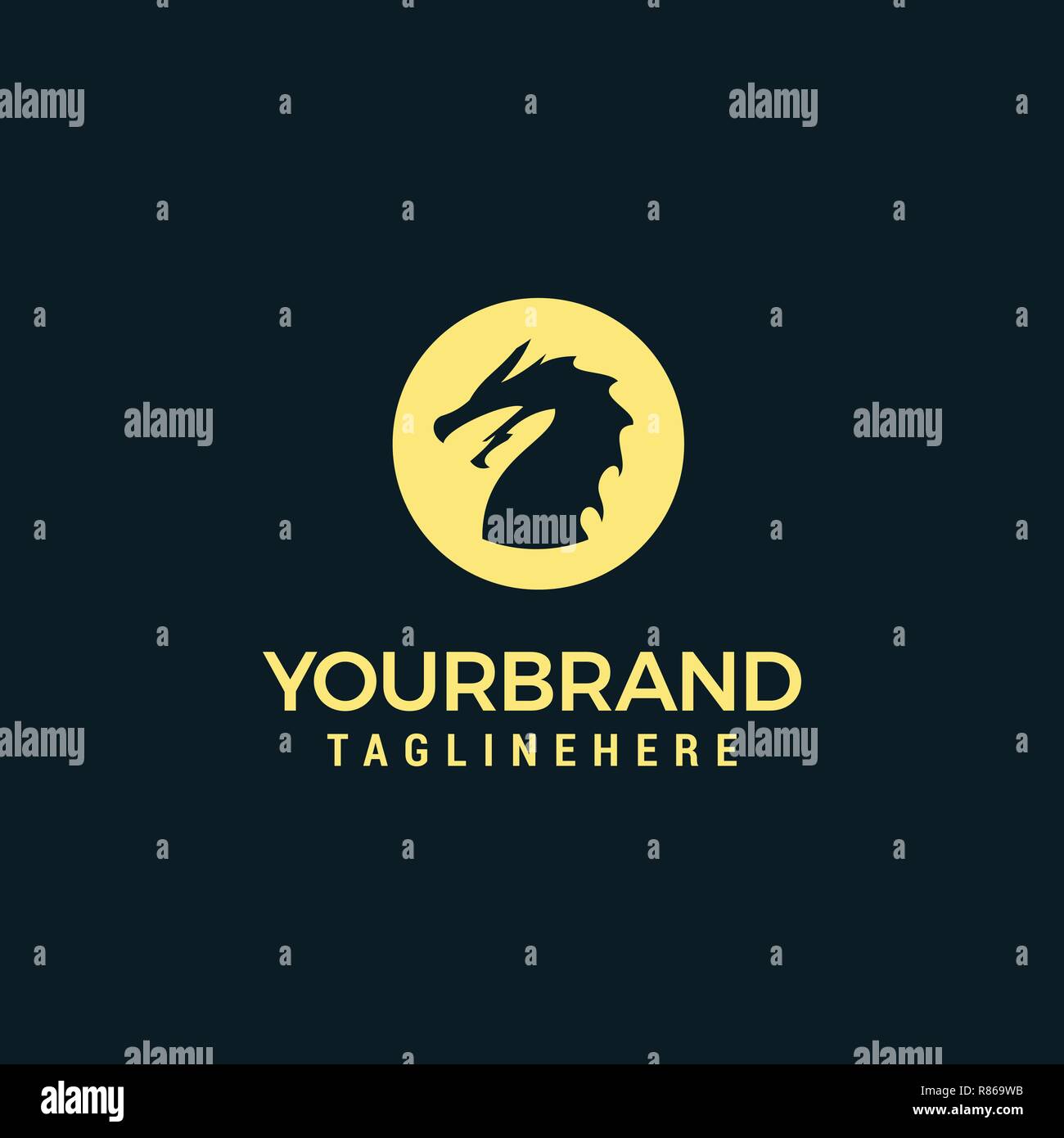 Dragon logo vector hi-res stock photography and images - Alamy