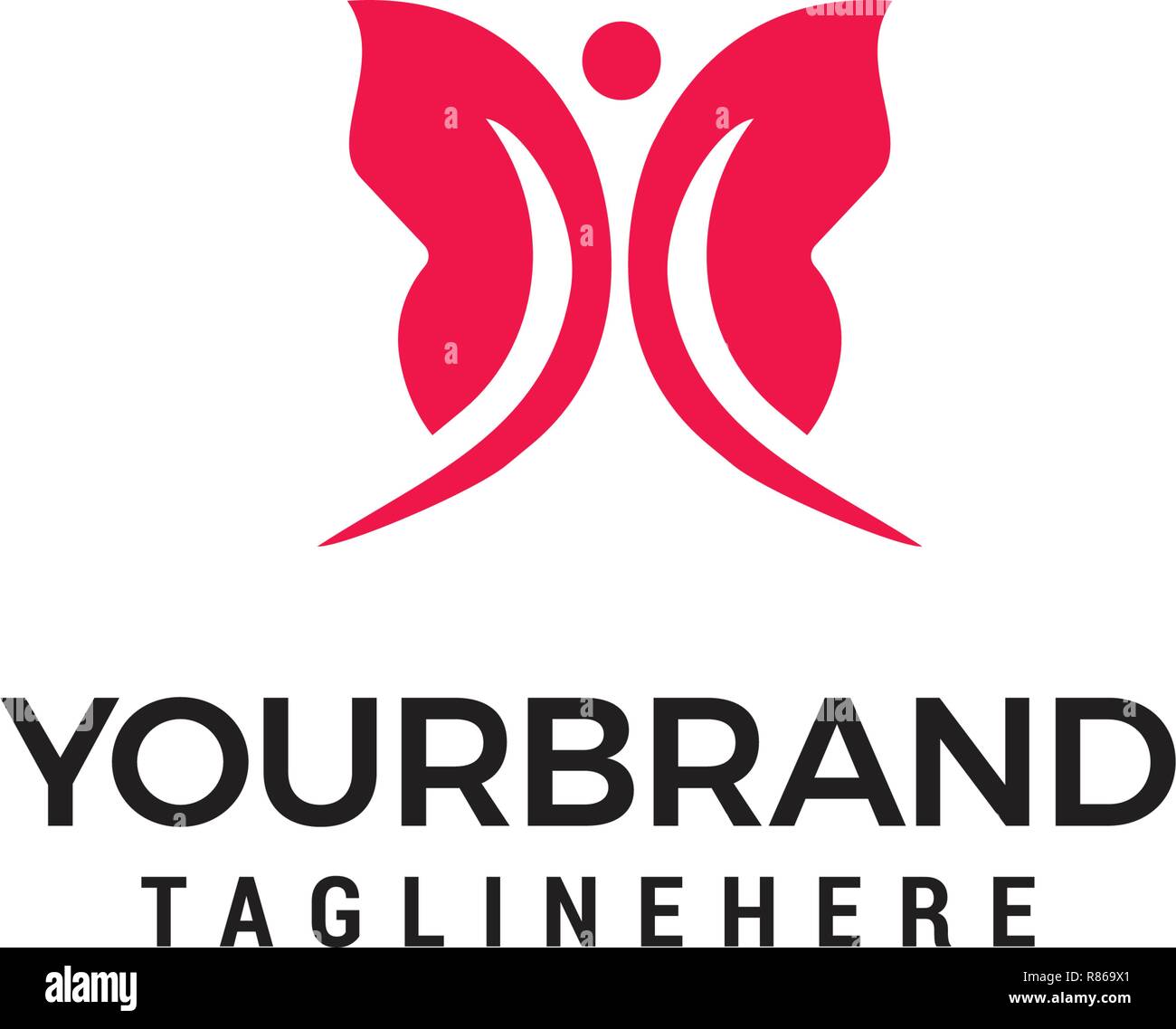 Simple modern butterfly Logo template vector Stock Vector Image & Art ...