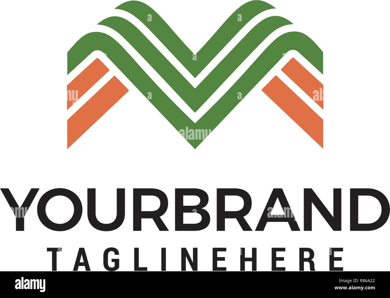 Letter "M" line art monogram. Creative logo design Stock Vector Image ...