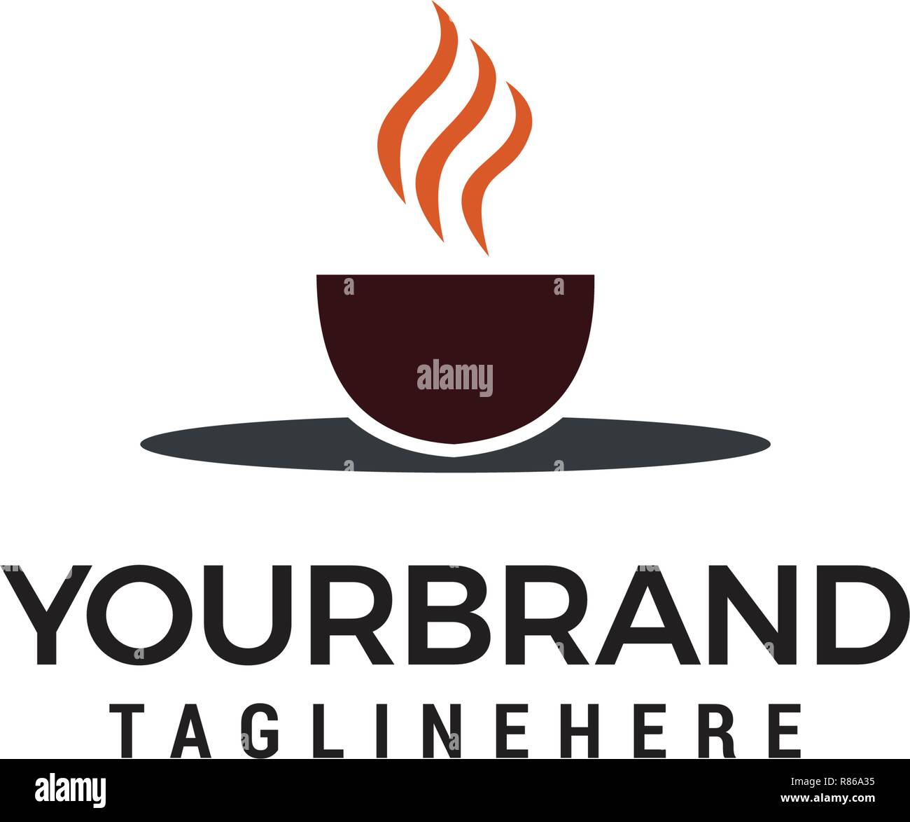 Coffee cup vector logo design template. Vector coffee shop labels Stock ...