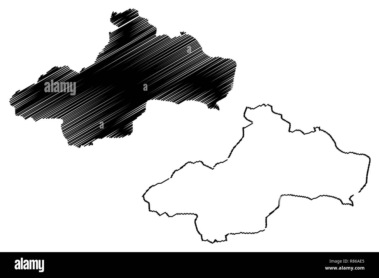 Tokat (Provinces of the Republic of Turkey) map vector illustration ...