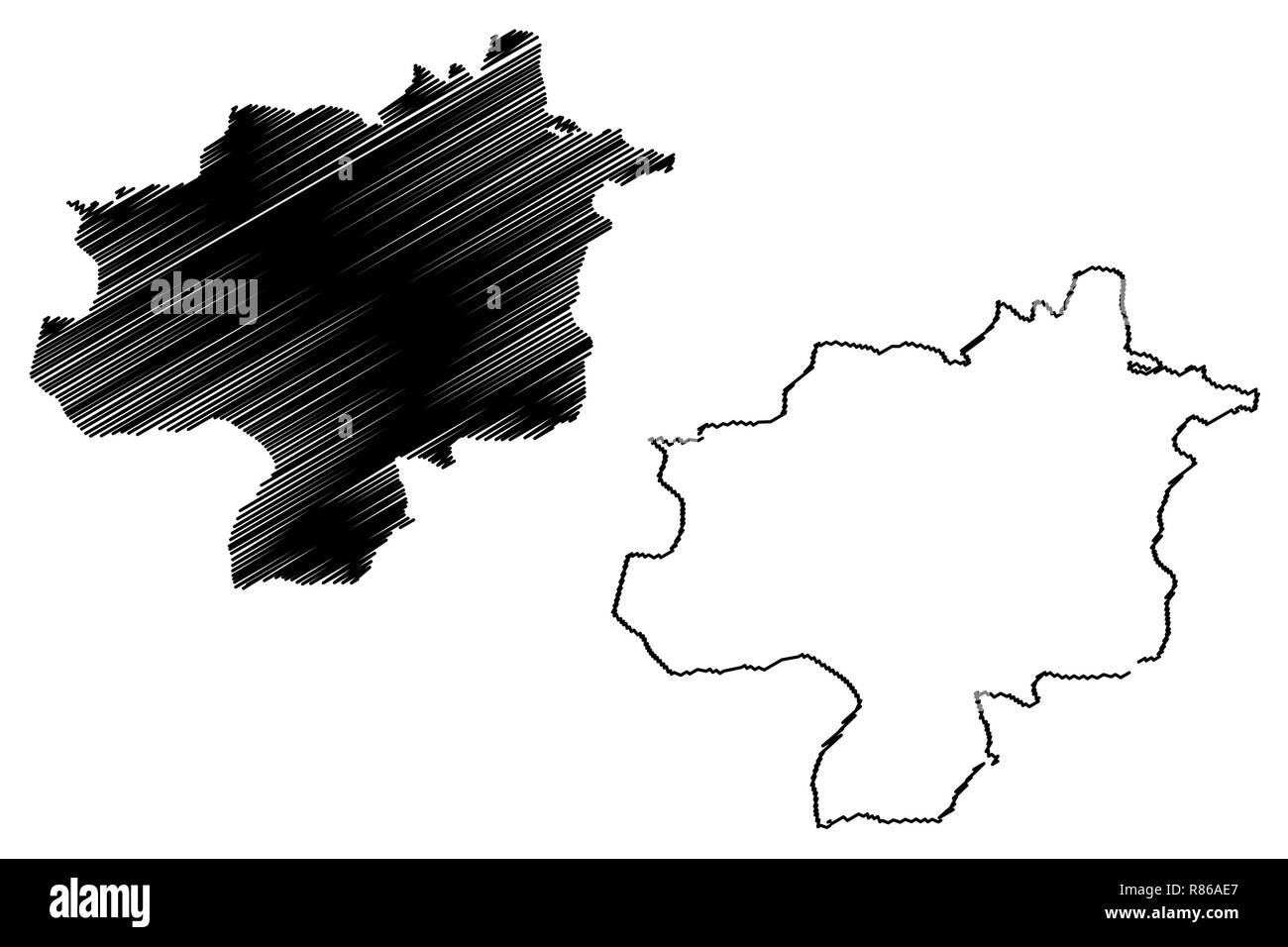 Sivas (Provinces of the Republic of Turkey) map vector illustration ...
