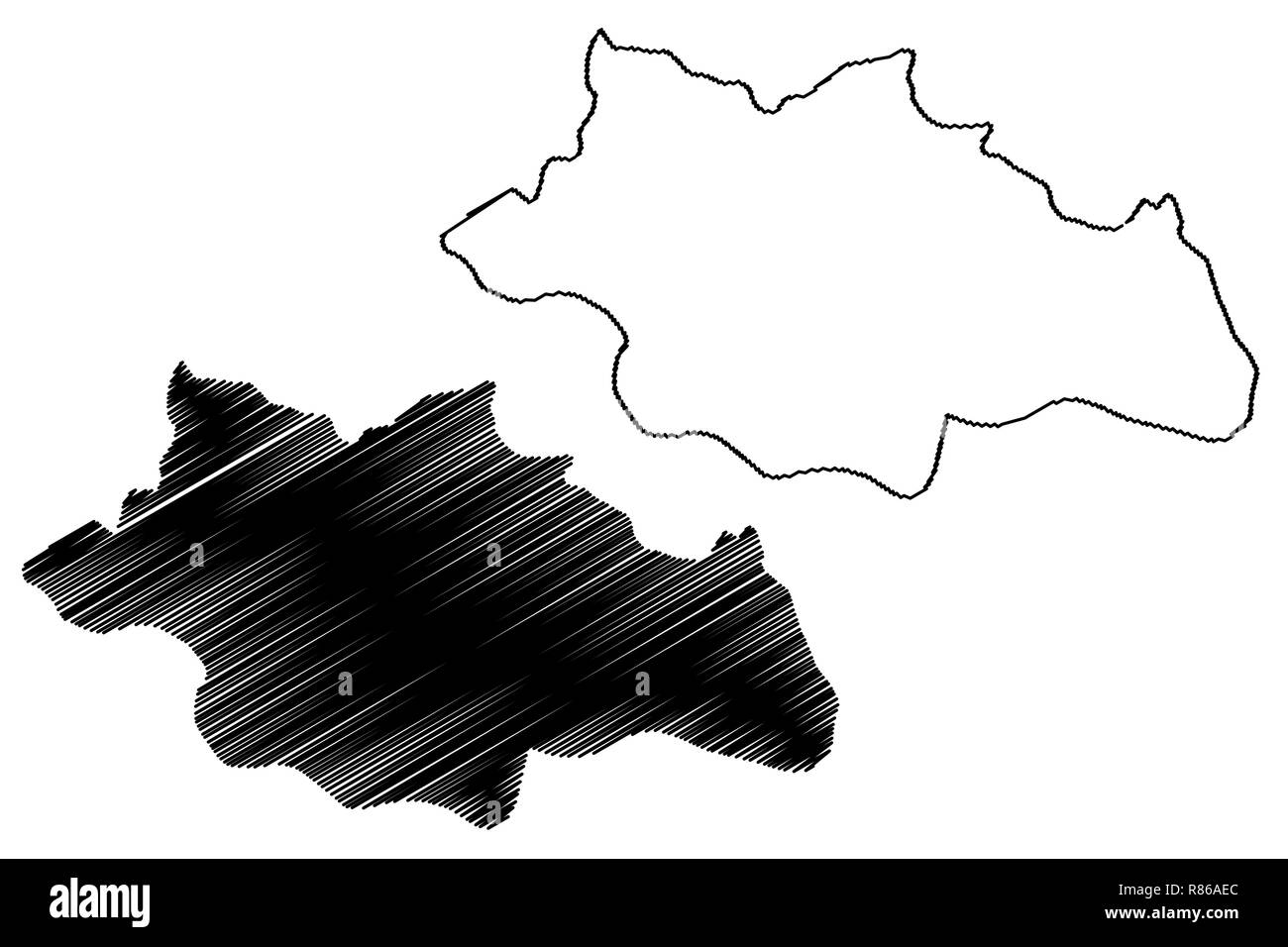 Siirt (Provinces of the Republic of Turkey) map vector illustration ...