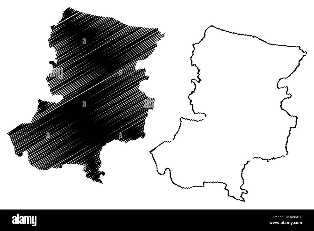 Sakarya (Provinces of the Republic of Turkey) map vector illustration ...