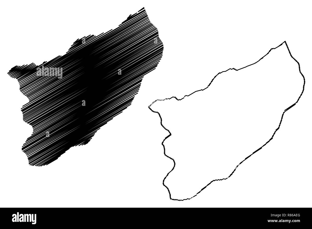 Rize (Provinces of the Republic of Turkey) map vector illustration ...