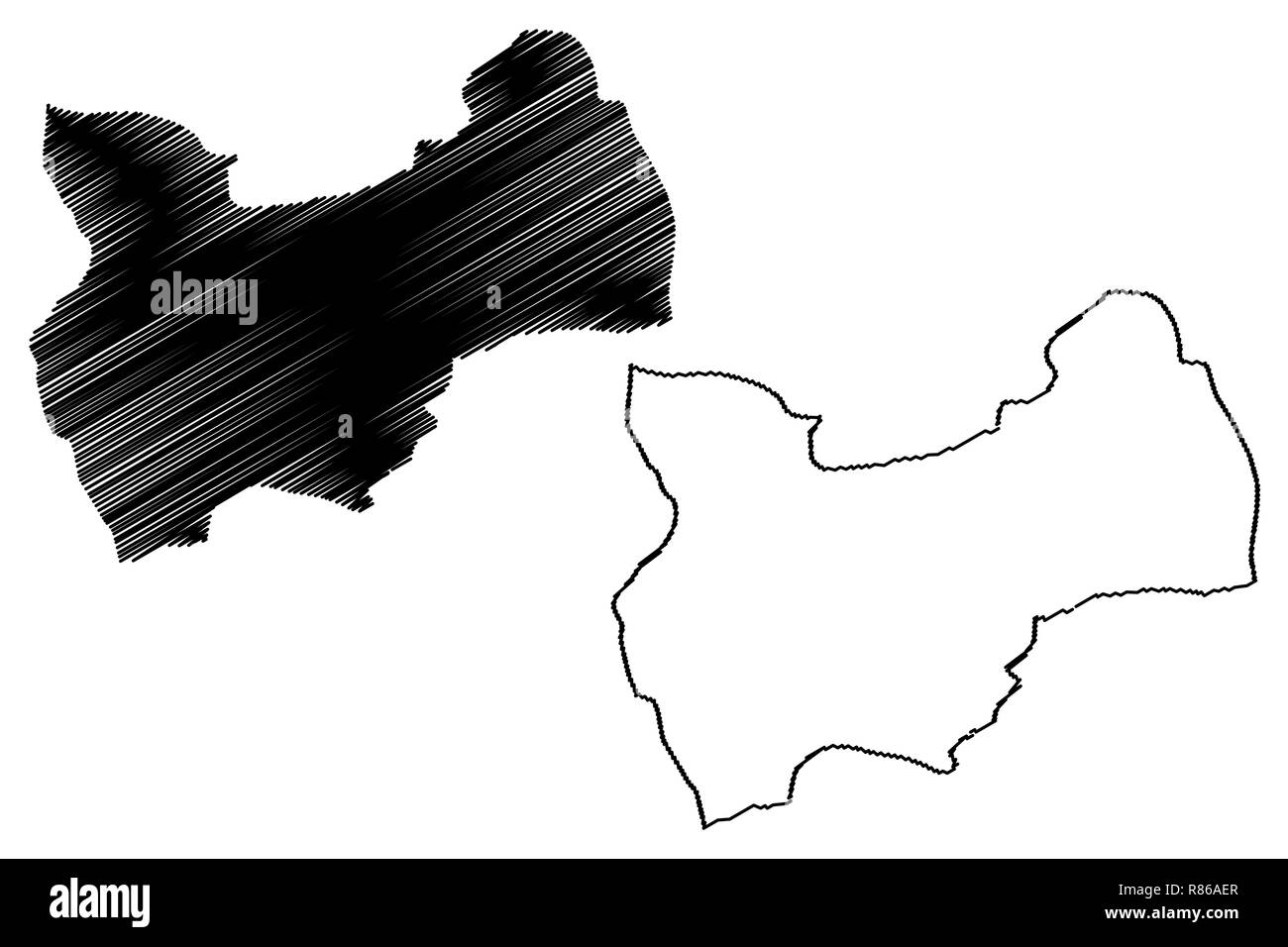 Mus (Provinces of the Republic of Turkey) map vector illustration ...