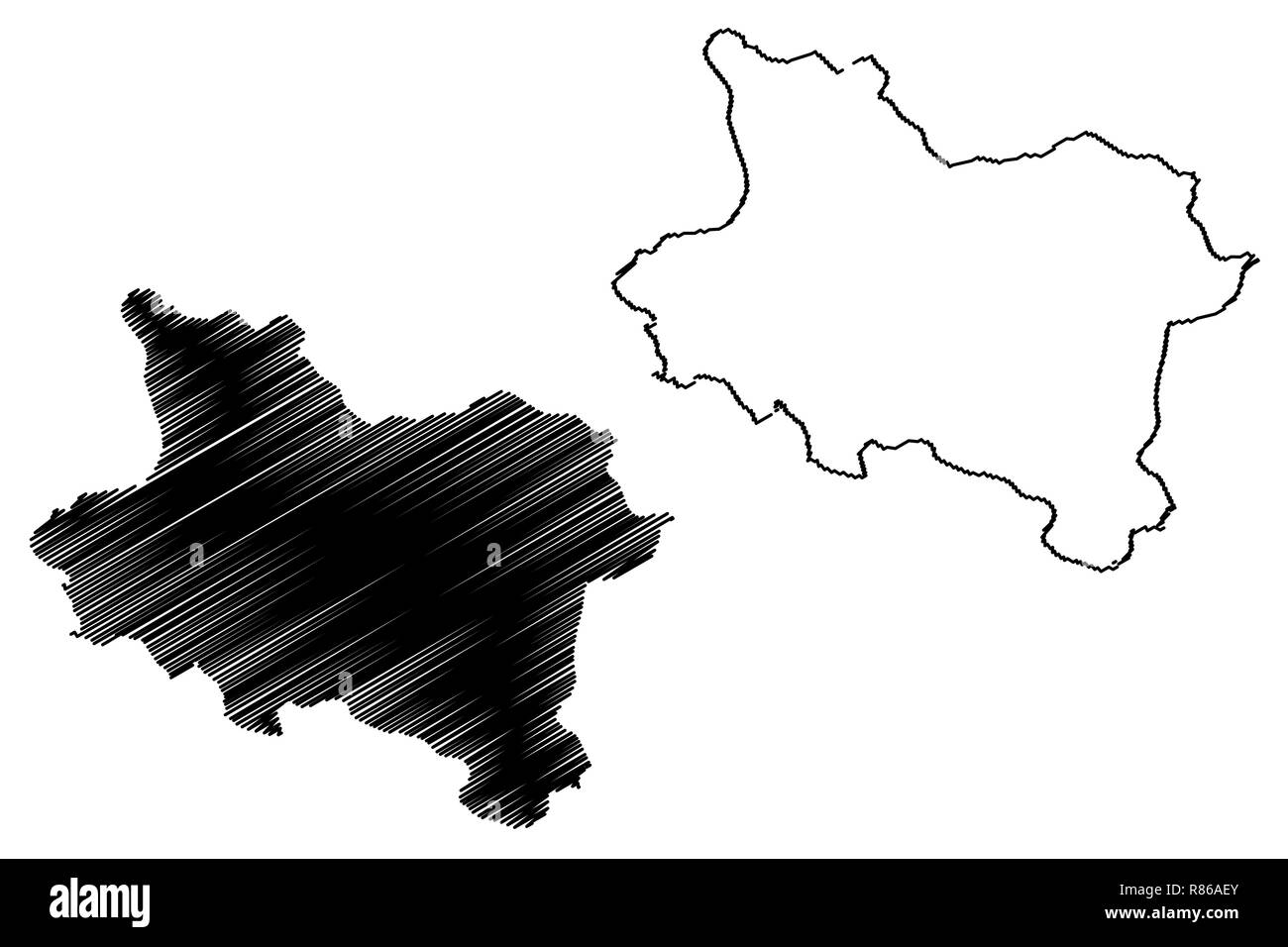 Manisa (Provinces of the Republic of Turkey) map vector illustration ...