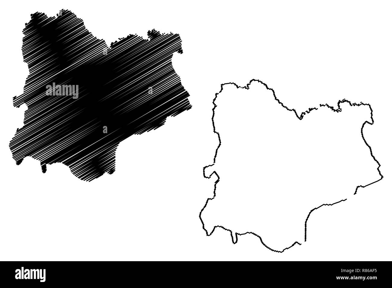 Kirklareli (Provinces of the Republic of Turkey) map vector ...