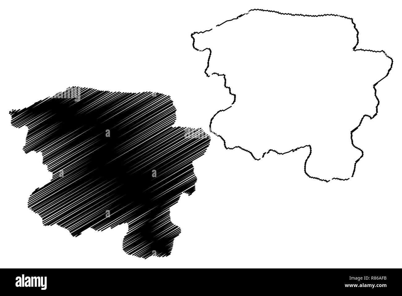 Kastamonu (Provinces of the Republic of Turkey) map vector illustration ...
