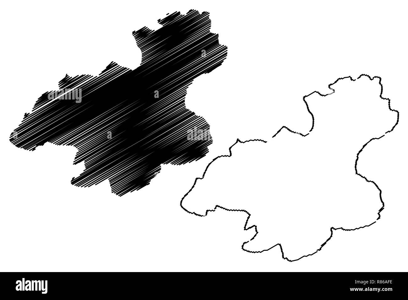Karabuk (Provinces of the Republic of Turkey) map vector illustration ...