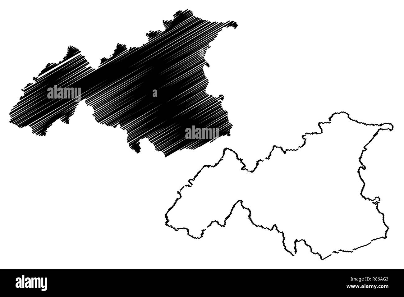 Gaziantep (Provinces of the Republic of Turkey) map vector illustration ...