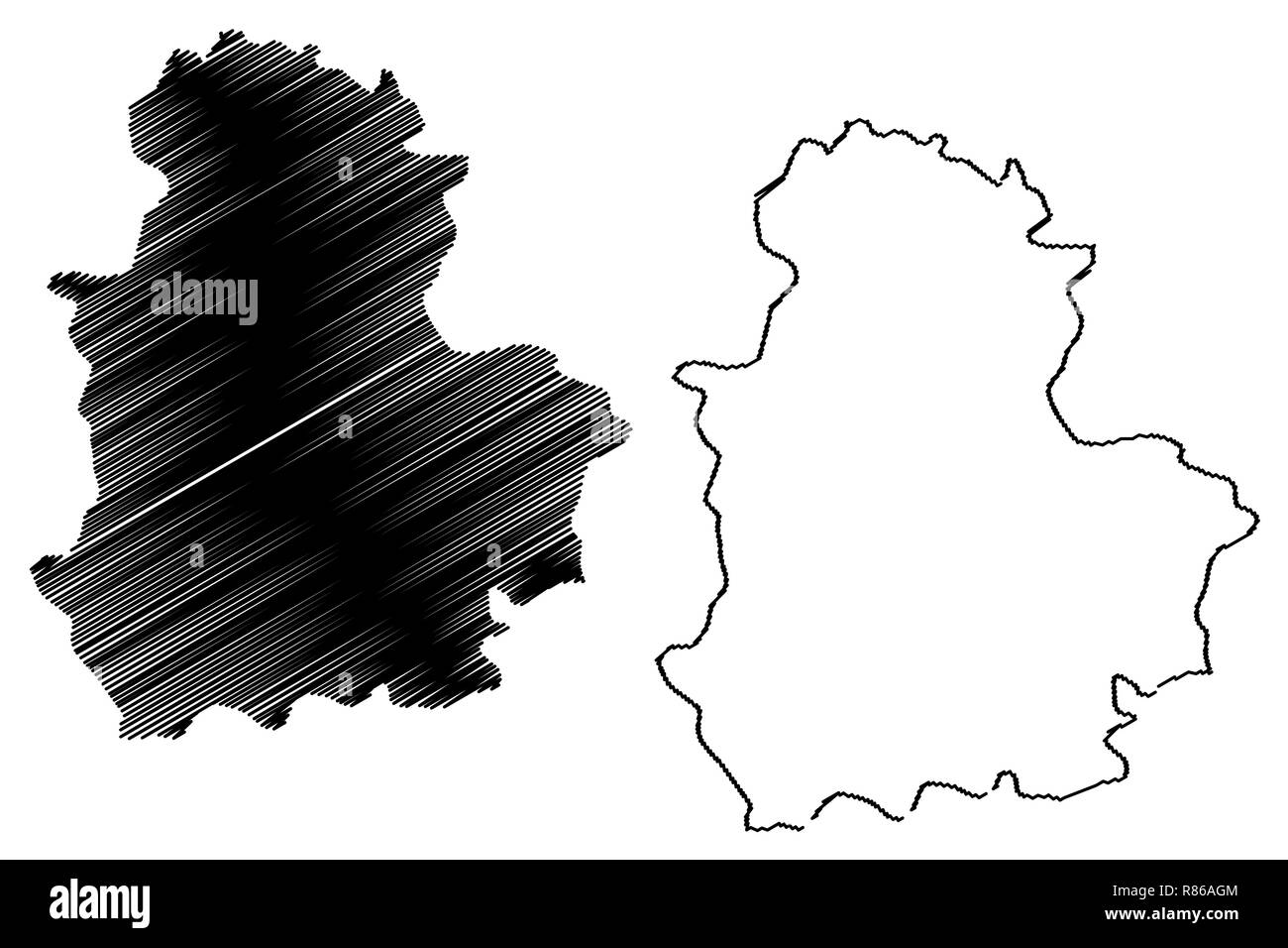 Corum (Provinces of the Republic of Turkey) map vector illustration ...