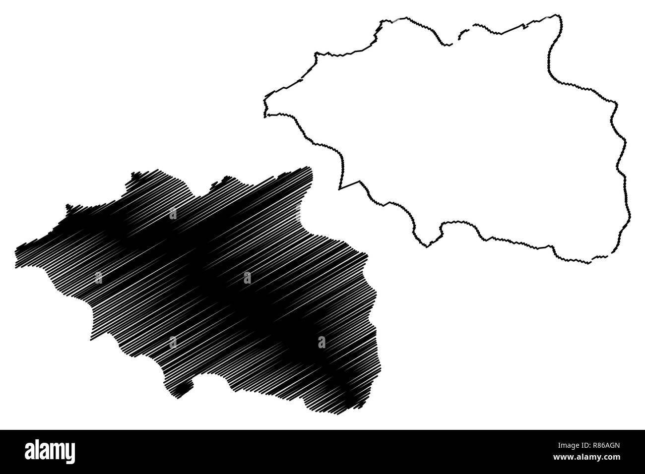 Cankiri (Provinces of the Republic of Turkey) map vector illustration ...