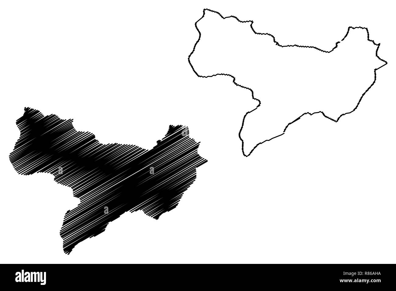 Amasya (Provinces of the Republic of Turkey) map vector illustration ...