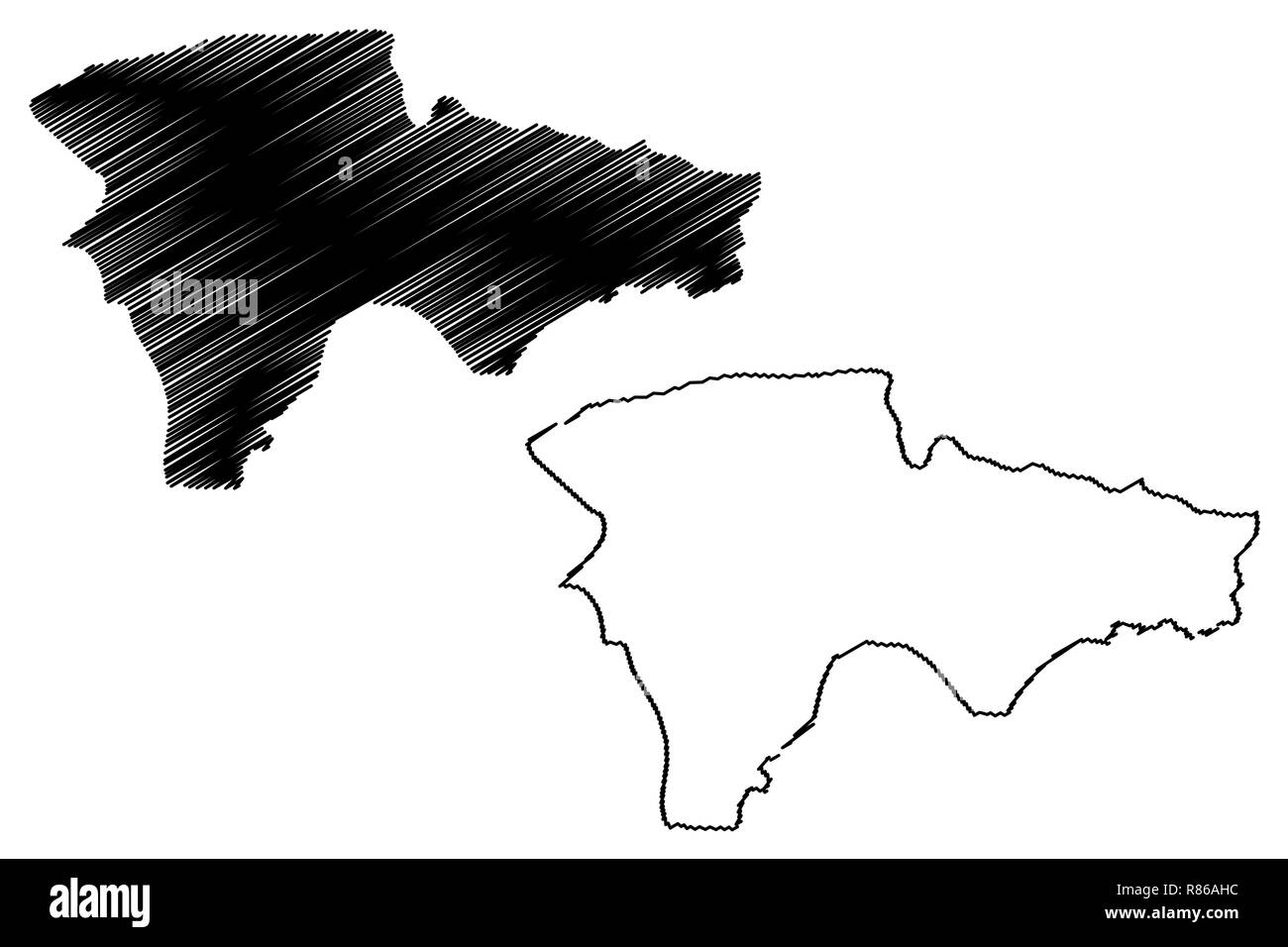 Agri (Provinces of the Republic of Turkey) map vector illustration ...
