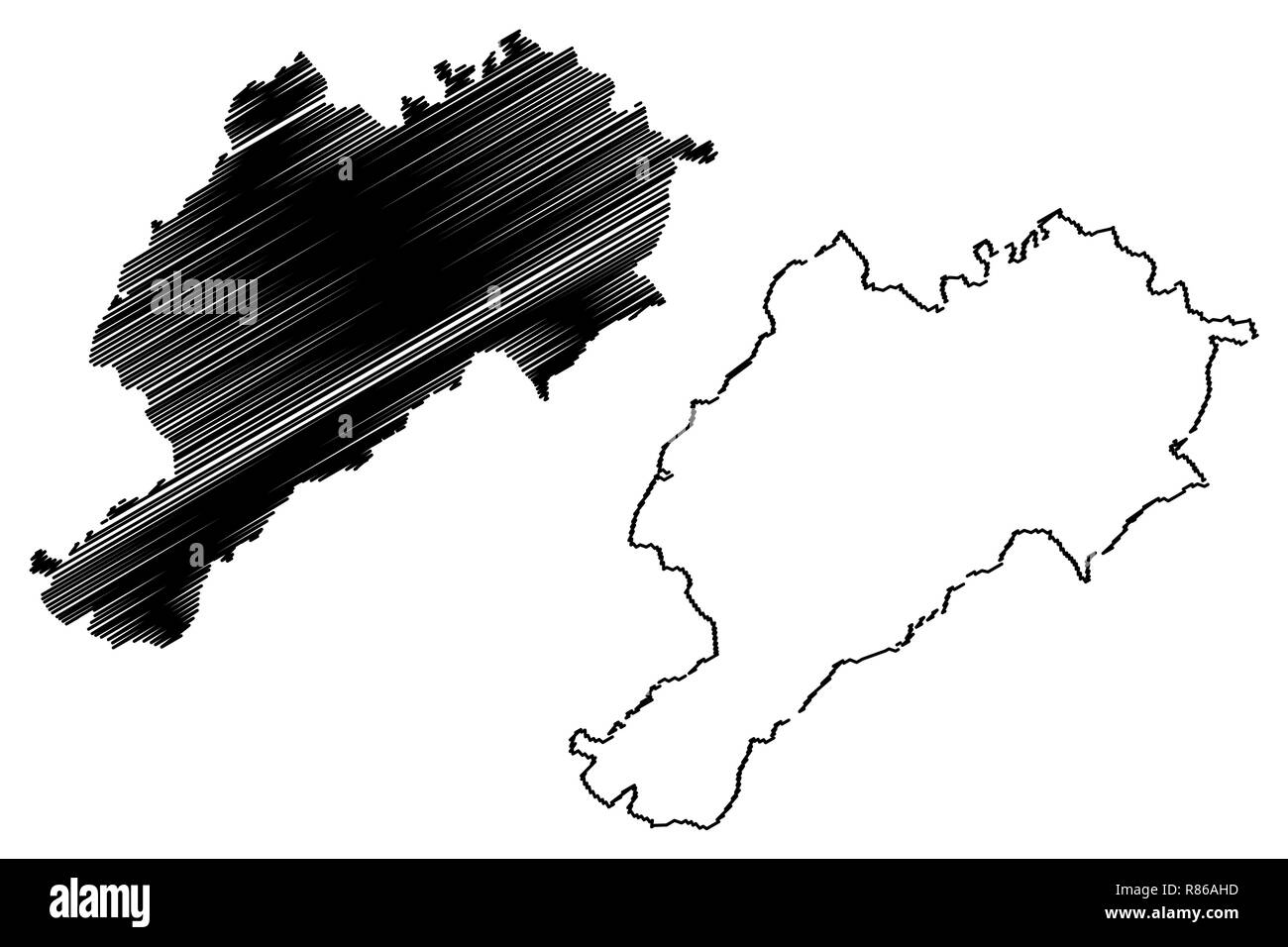 Afyonkarahisar (Provinces of the Republic of Turkey) map vector ...