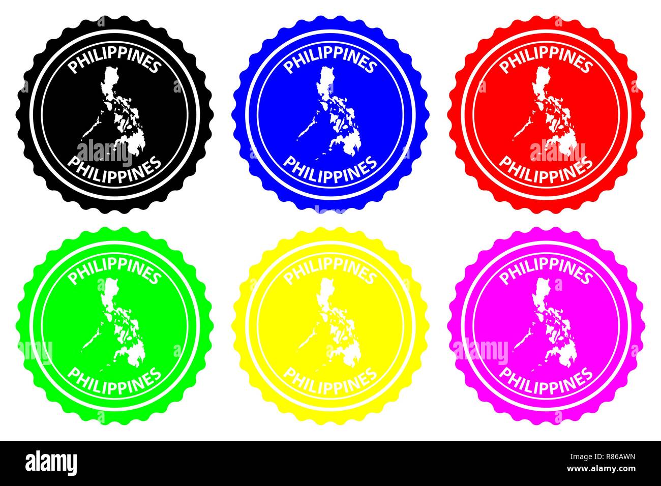 Postage stamp philippines Stock Vector Images - Alamy