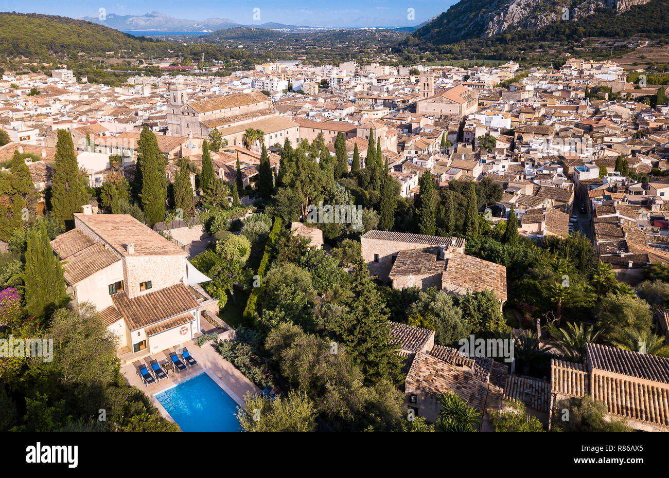View of Pollensa, Mallorca Stock Photo - Alamy