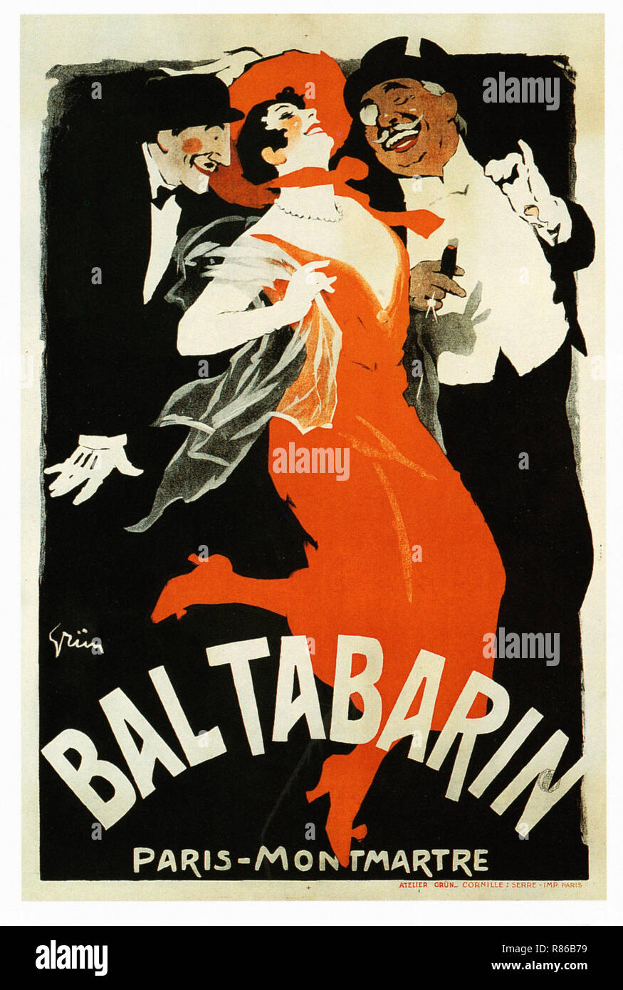Bal Tabarin Paris Montmartre - Vintage advertising poster Stock Photo ...
