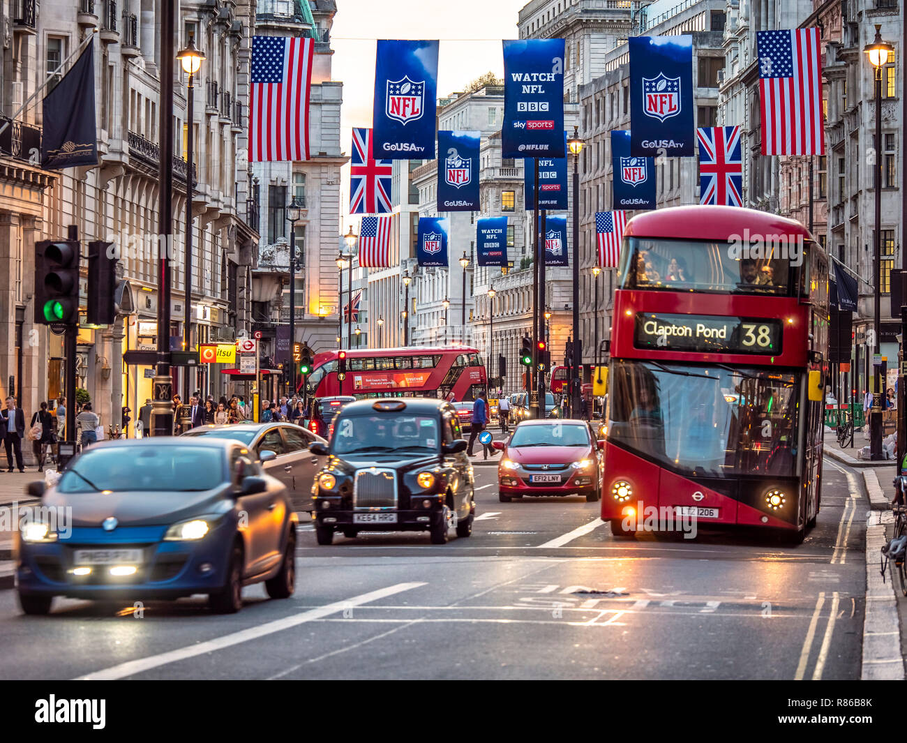 View of London in the UK at night Stock Photo - Alamy