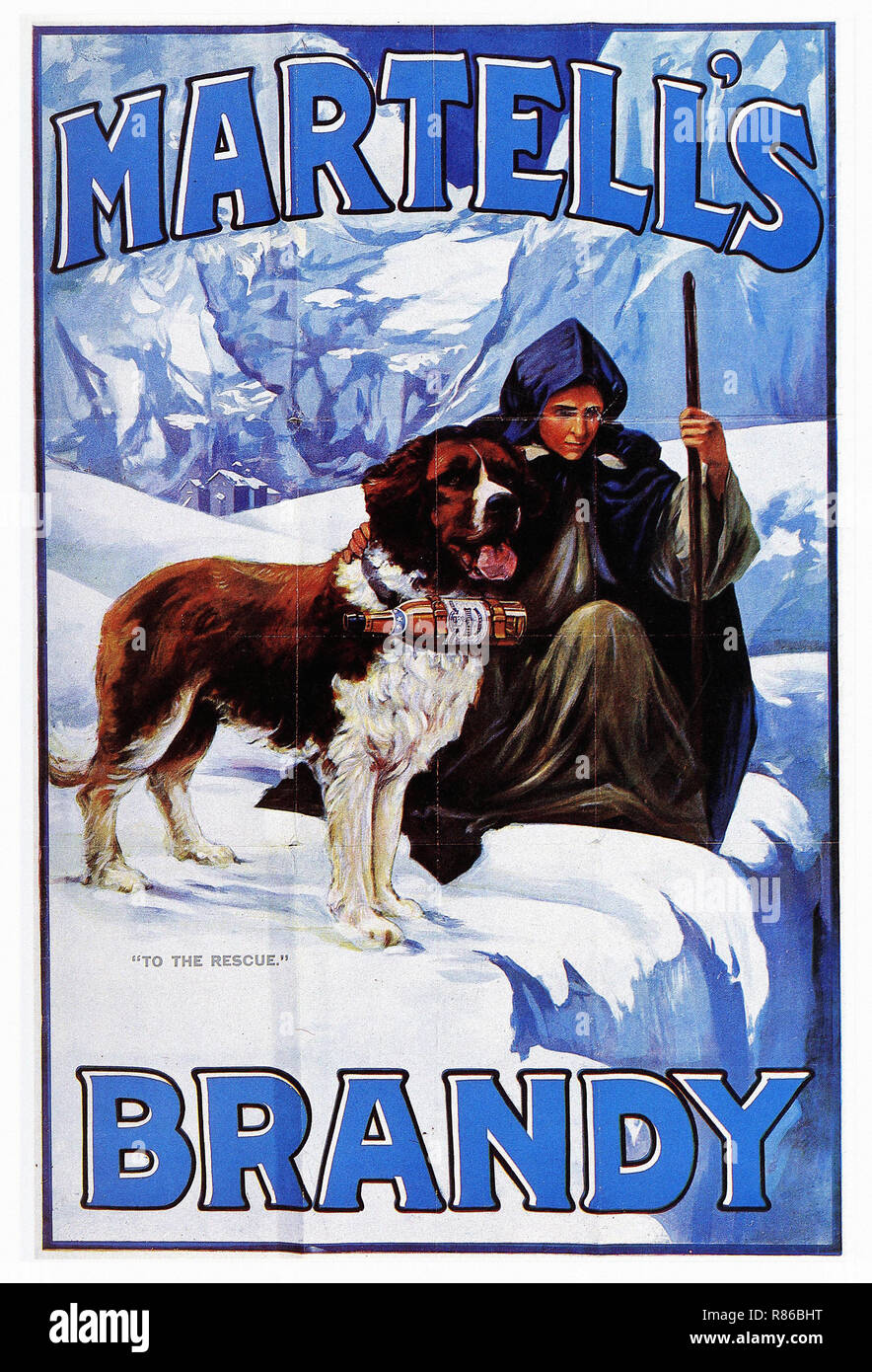 Martells Brandy - Vintage advertising poster Stock Photo - Alamy