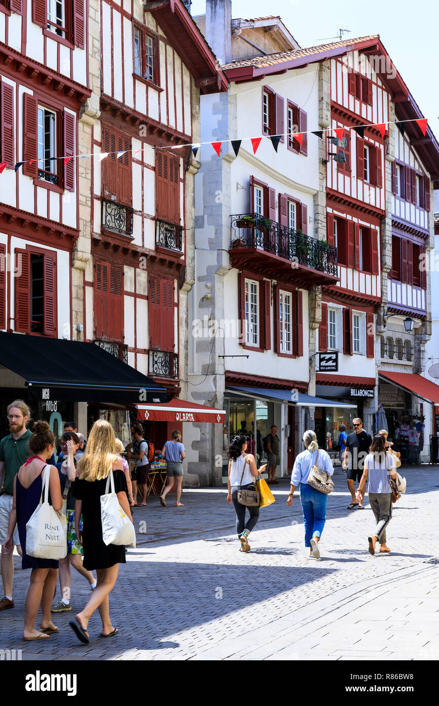 St Jean de Luz Old Town, France Stock Photo - Alamy