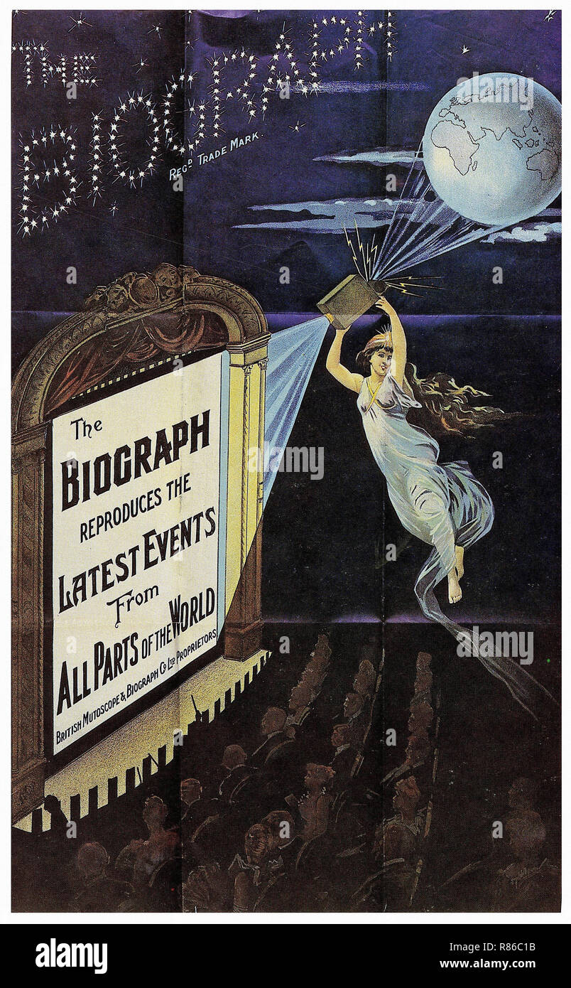 The Biograph - Vintage advertising poster Stock Photo - Alamy