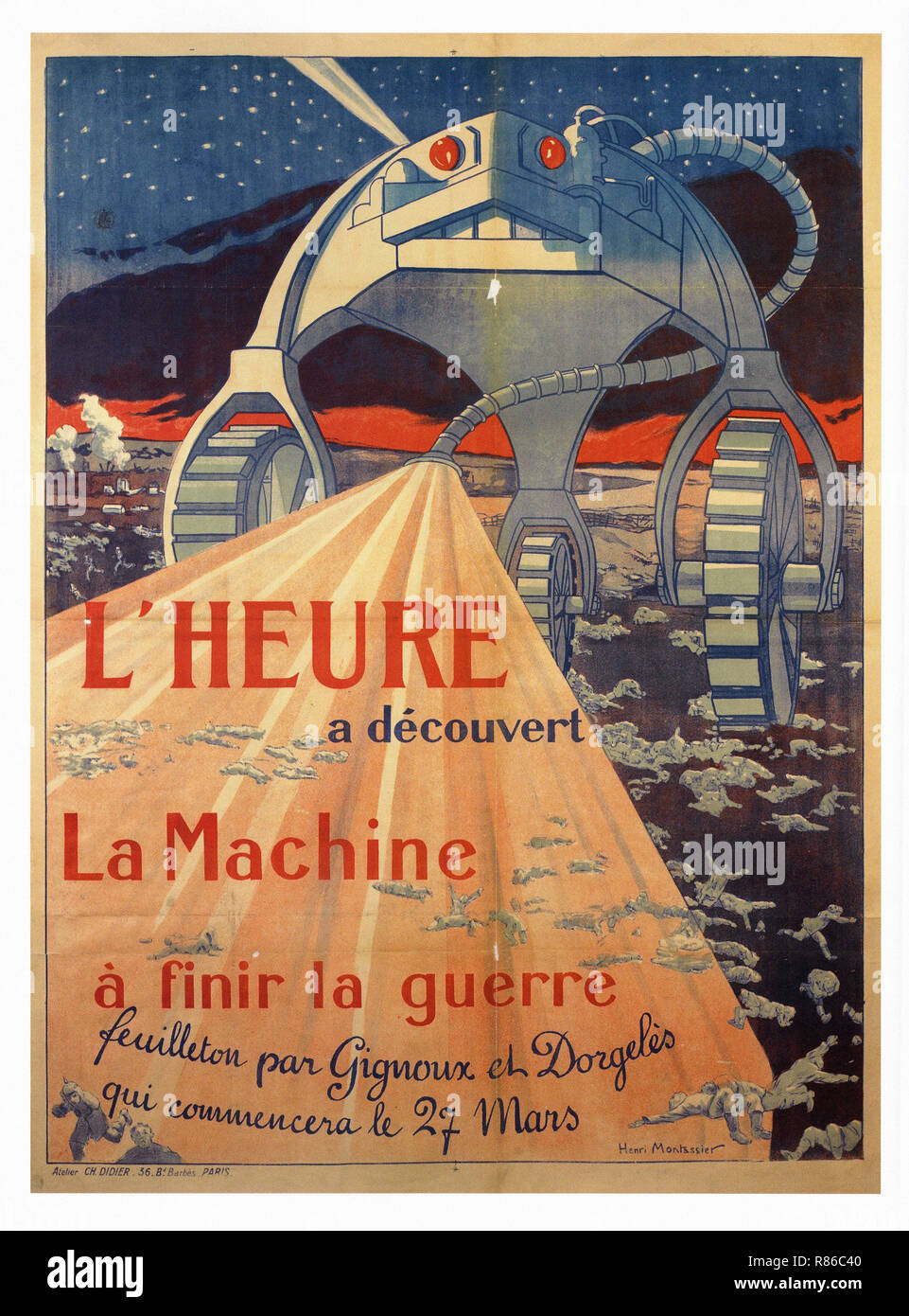 The Machine To End The War Dorgeles - Vintage advertising poster Stock ...