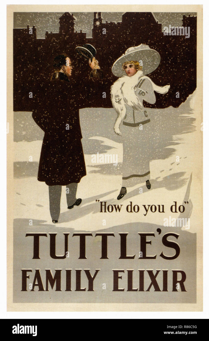 Tuttles Family Elixir - Vintage advertising poster Stock Photo - Alamy