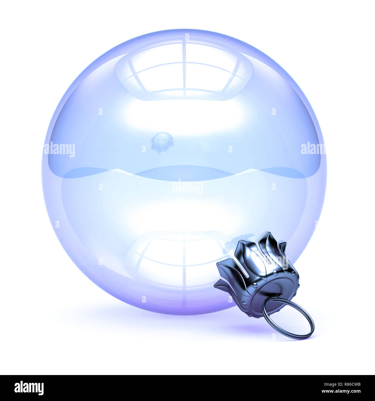 New Year's Eve bubble bauble Christmas ball white glass translucent ...
