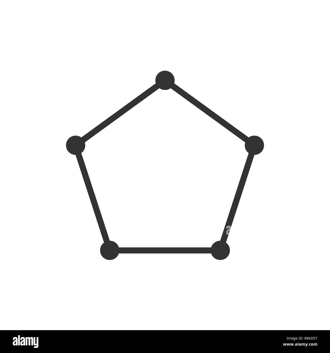 Pentagon vector vectors Black and White Stock Photos & Images - Alamy